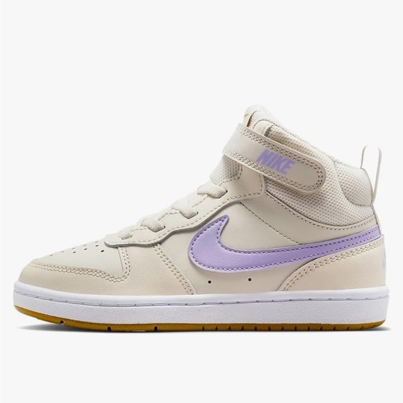 Nike | Shoes | Nike Court Borough Mid Little Kids Sneakers In Cream And ...